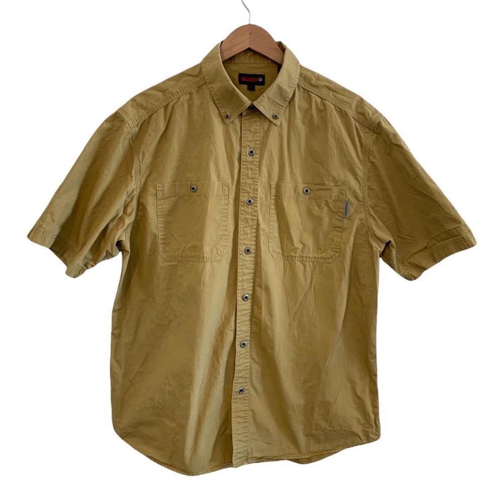 Wolverine Tan Button Up Short Sleeve / 100% Cotton - Gem